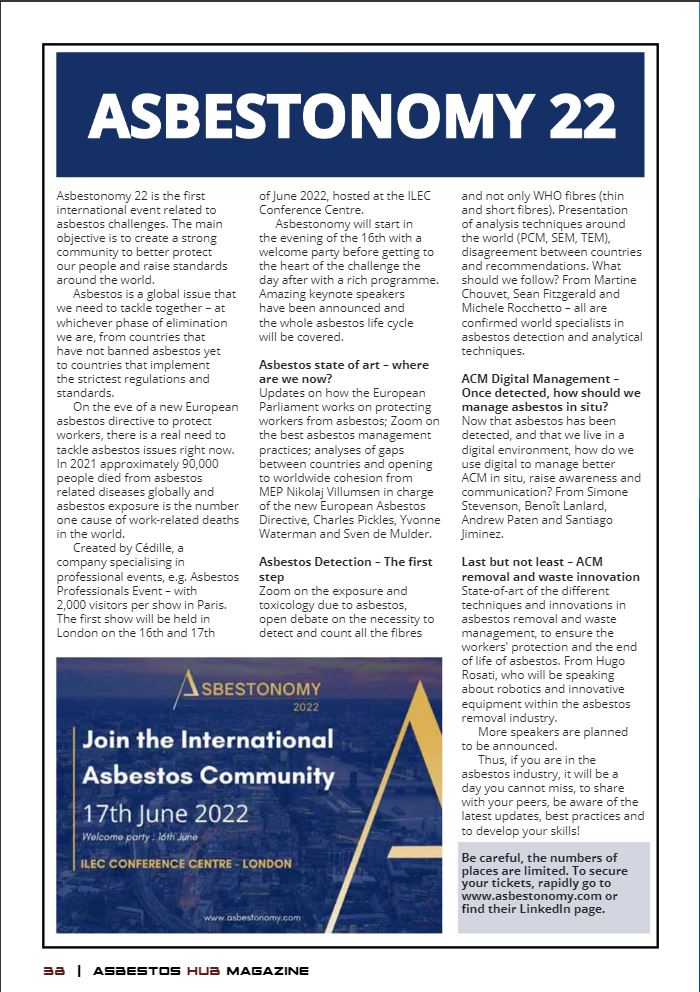 Asbestonomy : Asbestos event - asbestonomy-prod